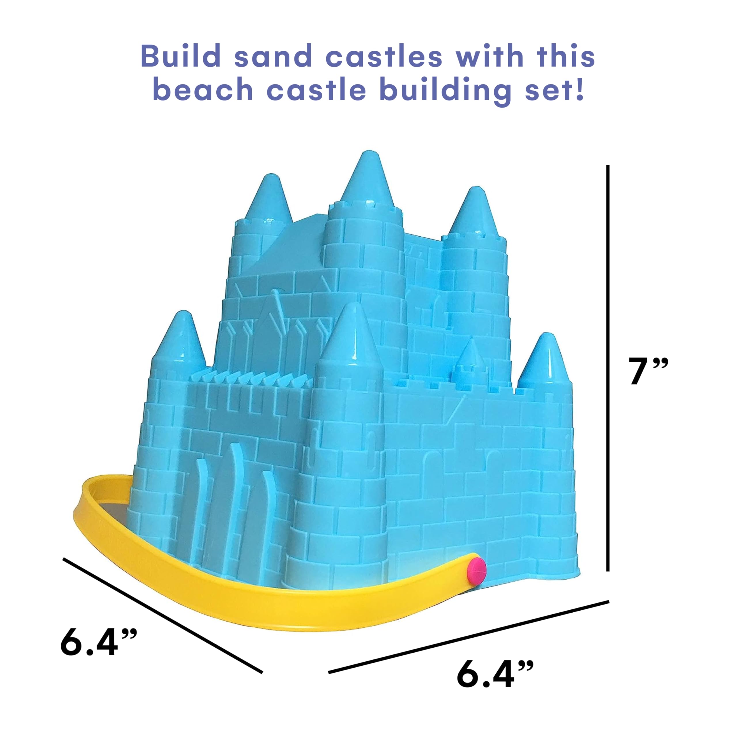 Sand Castle Molds for Kids Set of 4 | Sand Castle Building Kit Beach Toys | Gift Toy for Kids Aged 1 to 9 - Beach Sand Toys Set | Kids Sand Toys Beach Buckets