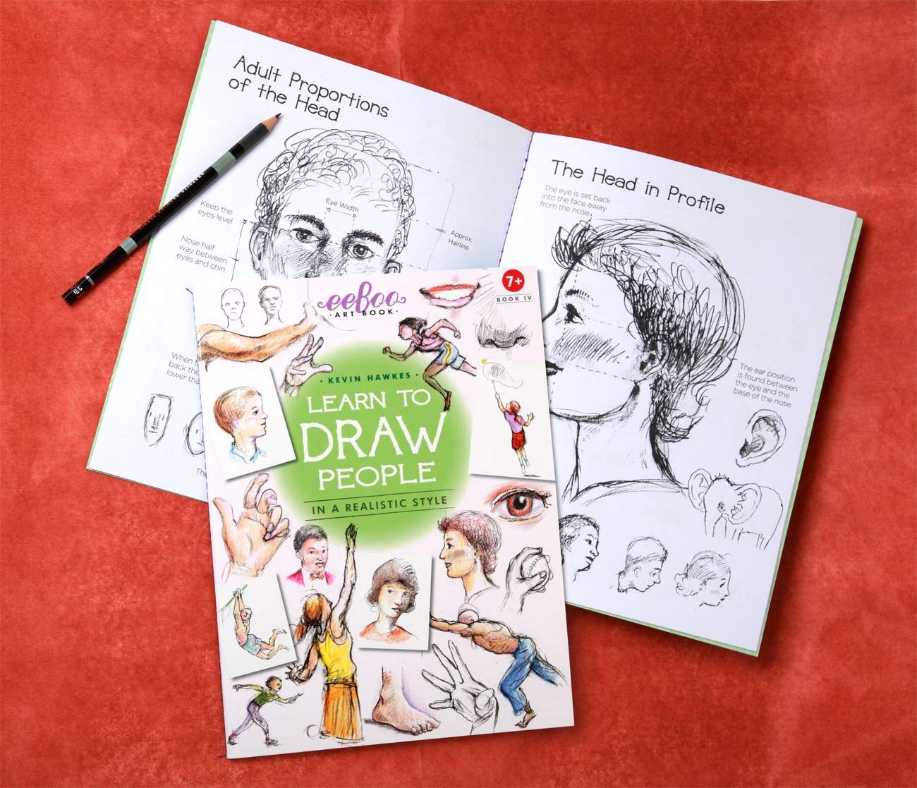 eeBoo: Art Book 4 - Learn to Draw People with Kevin Hawkes (ARTBK4), Perfect Guide for Budding Young Artists, Allows to Draw People in a Realistic Style, Perfect for Ages 7 and up