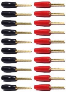 cess banana pin plug open screw type cable connector - tip banana plugs (20 pack)