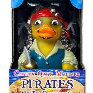 CelebriDucks - Captain Quack Mallard - Floating Rubber Ducks - Collectible Bath Toys Gift for Kids & Adults of All Ages