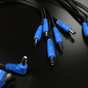 10 Pack Effects Pedal DC Power Patch Cables Cords Pedalboard 5.5mm / 2.1mm 18AWG