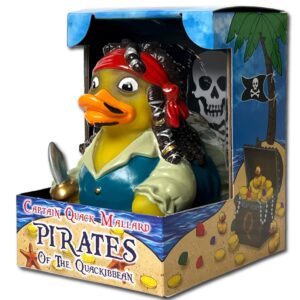 CelebriDucks - Captain Quack Mallard - Floating Rubber Ducks - Collectible Bath Toys Gift for Kids & Adults of All Ages