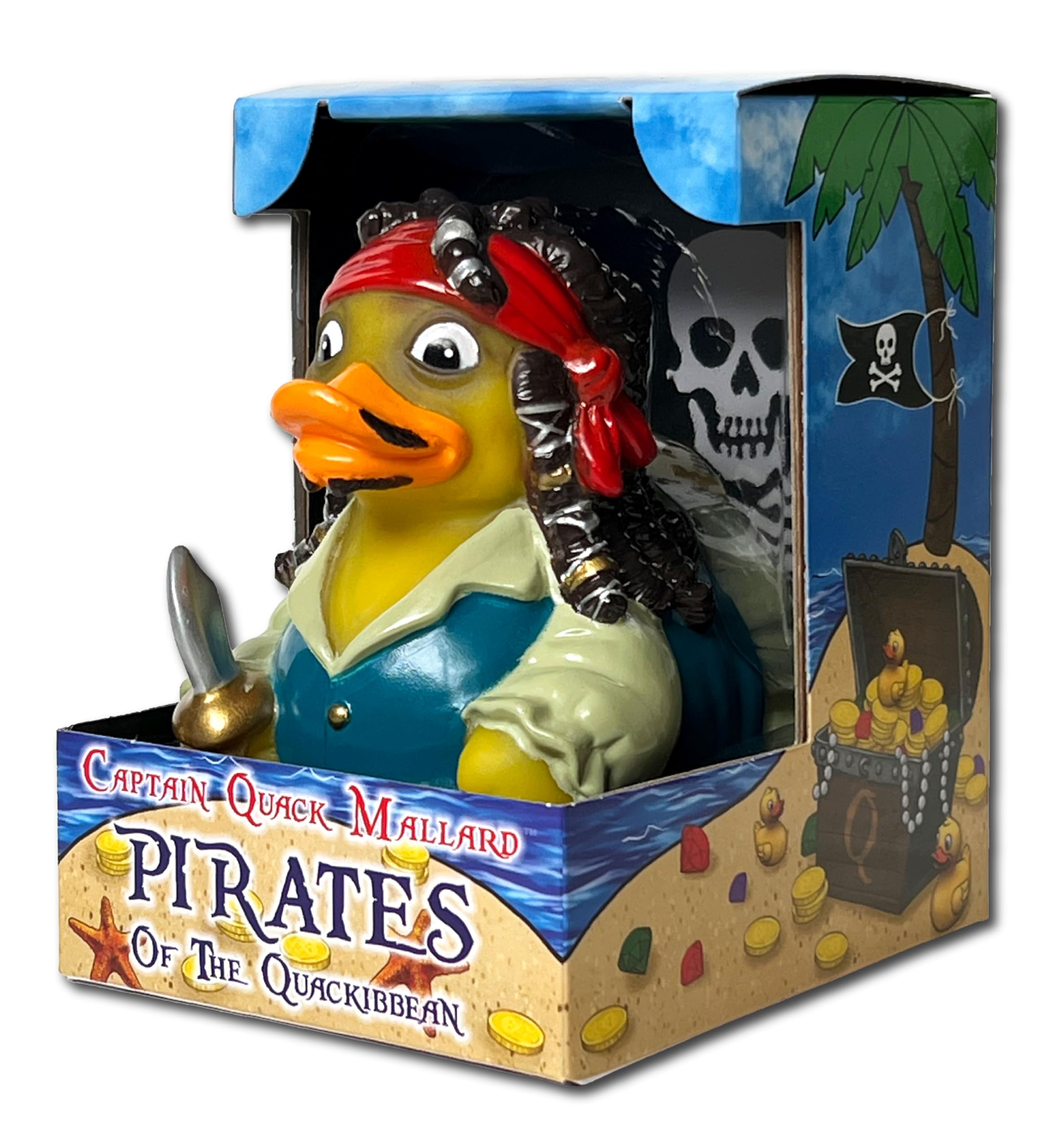 CelebriDucks - Captain Quack Mallard - Floating Rubber Ducks - Collectible Bath Toys Gift for Kids & Adults of All Ages