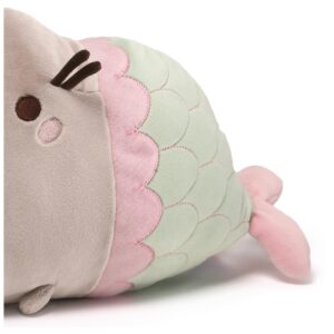 GUND Pusheen Mermaid Plush, Stuffed Animal for Ages 8 and Up, Green/Pink, 12”