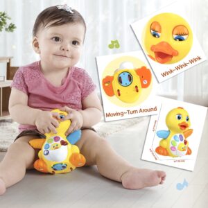 FZ FANTASTIC ZONE Dancing and Singing Musical Duck Toys for Toddlers, Infant and Baby Educational Learning Toys with Music and Lights Gifts for 18 Months Girls Boys Kids