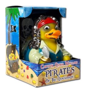 celebriducks - captain quack mallard - floating rubber ducks - collectible bath toys gift for kids & adults of all ages