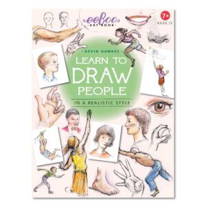 eeboo: art book 4 - learn to draw people with kevin hawkes (artbk4), perfect guide for budding young artists, allows to draw people in a realistic style, perfect for ages 7 and up