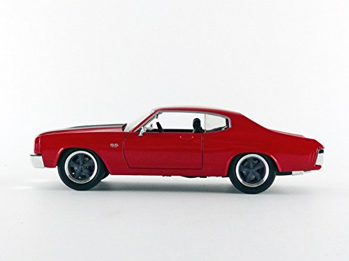 Jada Toys & Furious Dom's Chevy Chevelle SS Die-cast Car, Toys for Kids and Adults Fast & Furious Movie 1- 1:24 Diecast - '70 Chevy Chevelle SS Red