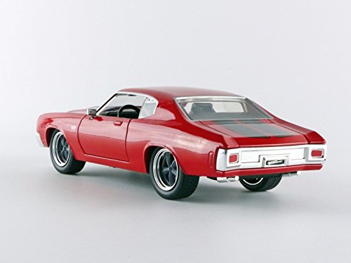 Jada Toys & Furious Dom's Chevy Chevelle SS Die-cast Car, Toys for Kids and Adults Fast & Furious Movie 1- 1:24 Diecast - '70 Chevy Chevelle SS Red