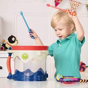 B. toys – Musical Drum- 7 Instruments Toy Drum Kit- Drumroll Please- Musical Toys for Kids 18 months + (7-Pcs)