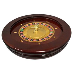 mrc poker 20" solid wood high glossy roulette wheel for roulette tables