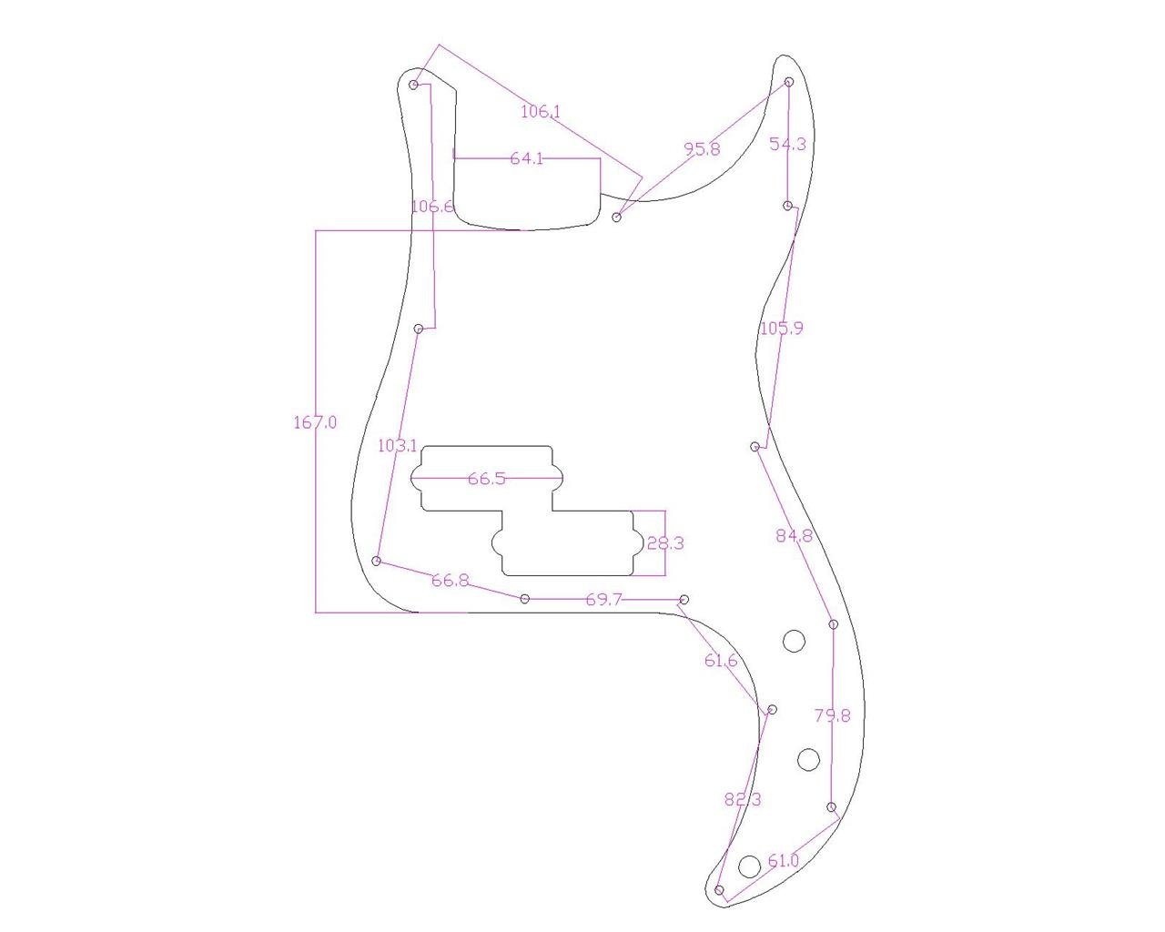 KAISH 13 Hole P Bass Style Pickguard PB Scratch Plate Bass Pickguard for USA/Mexico Precision P Bass Vintage Tortoise