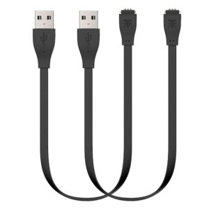 kissmart 2pack charger compatible with fitbit charge/force (not for charge hr), repalcement usb charging cable cord for fitbit charge/force