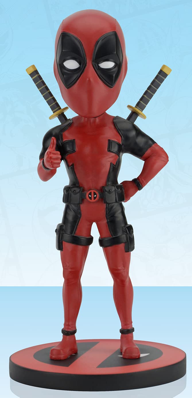 NECA Marvel Head Knocker Deadpool Classic Toy Multi-colored, 8 inches