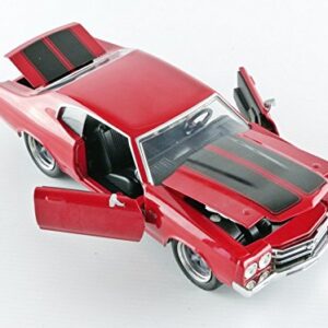 Jada Toys & Furious Dom's Chevy Chevelle SS Die-cast Car, Toys for Kids and Adults Fast & Furious Movie 1- 1:24 Diecast - '70 Chevy Chevelle SS Red