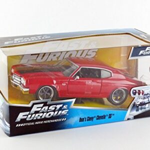 Jada Toys & Furious Dom's Chevy Chevelle SS Die-cast Car, Toys for Kids and Adults Fast & Furious Movie 1- 1:24 Diecast - '70 Chevy Chevelle SS Red