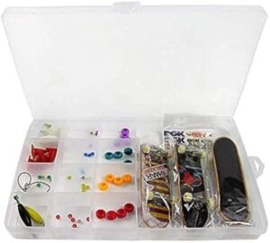 remeehi kids diy fingerboard toy with nuts trucks tool kit basic bearing wheels obstacles all packaged in plastic box