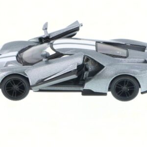 Kinsmart 2017 Ford GT, Silver 5391DF - 1/38 Scale Diecast Model Toy Car