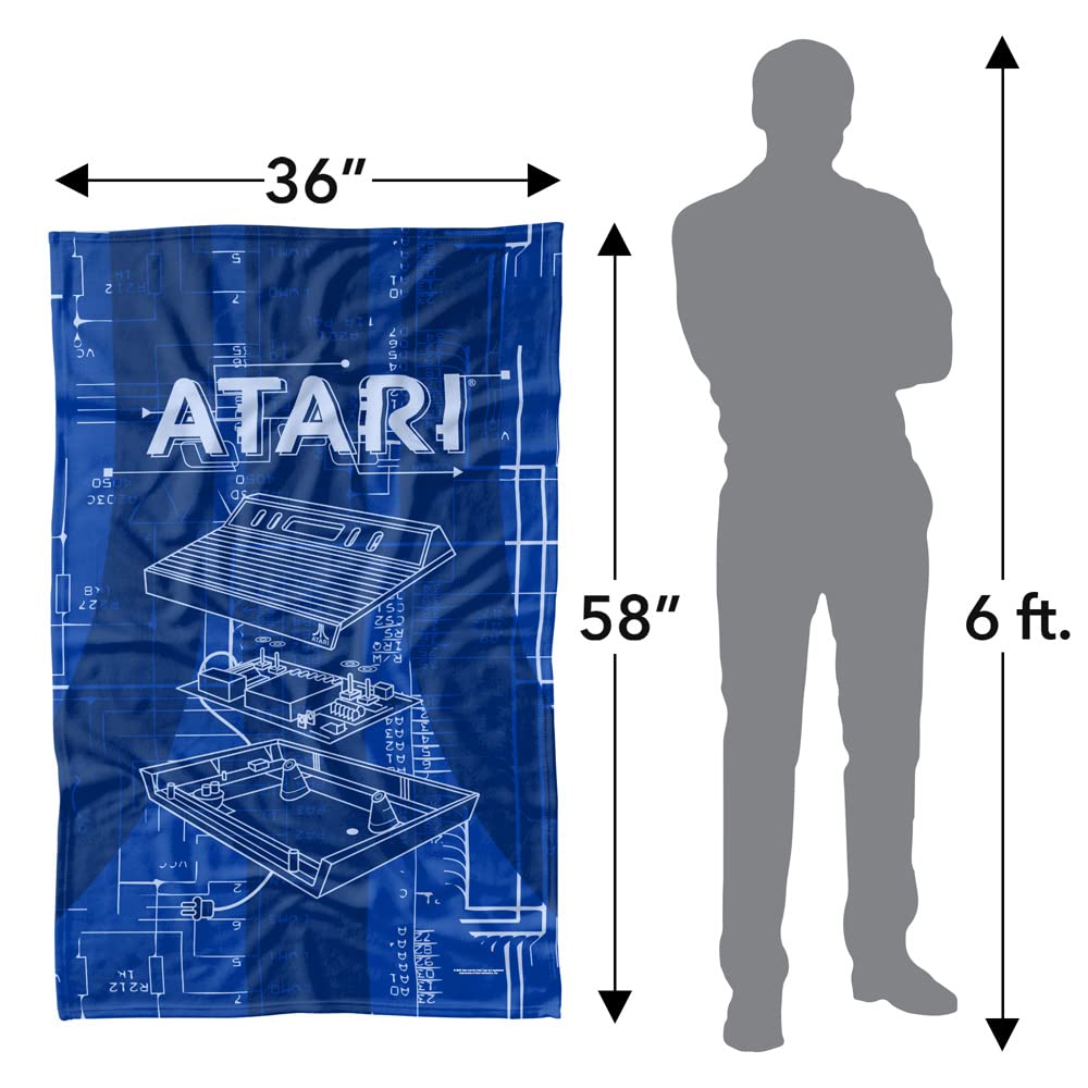 Atari Inside Out Fleece Blanket White 36X58