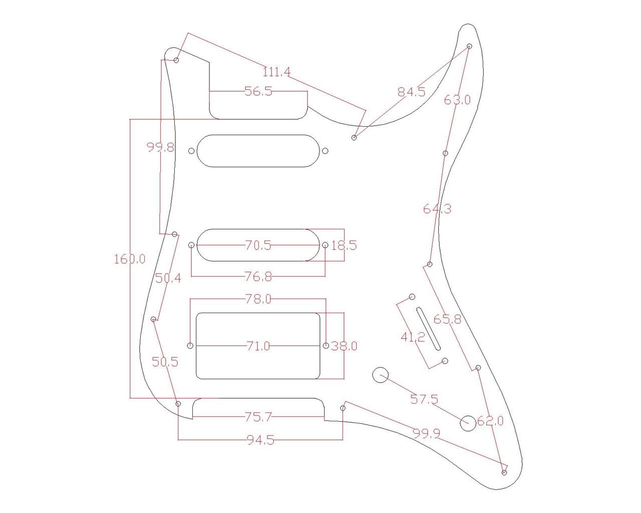 KAISH Guitar HSS Pickguard and Tremolo Trem Cover Back Plate fits Yamaha PACIFICA Guitar Black 3 Ply