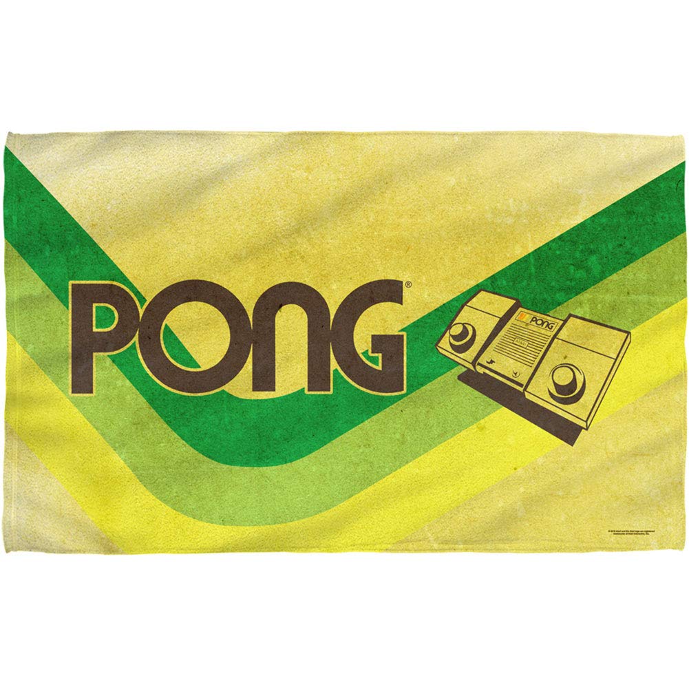 Atari Pong Lines Towel White 27X52