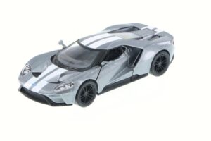 kinsmart 2017 ford gt, silver 5391df - 1/38 scale diecast model toy car