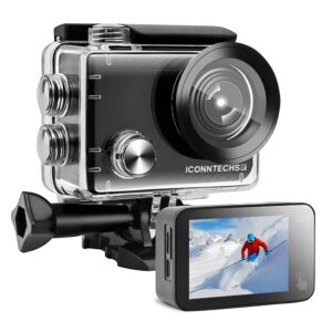 iconntechs it action camera native 4k 60fps 20mp touch screen wifi eis stabilization waterproof sports action cam 170 degree wide viewing angle helmet cameras underwater camcorder