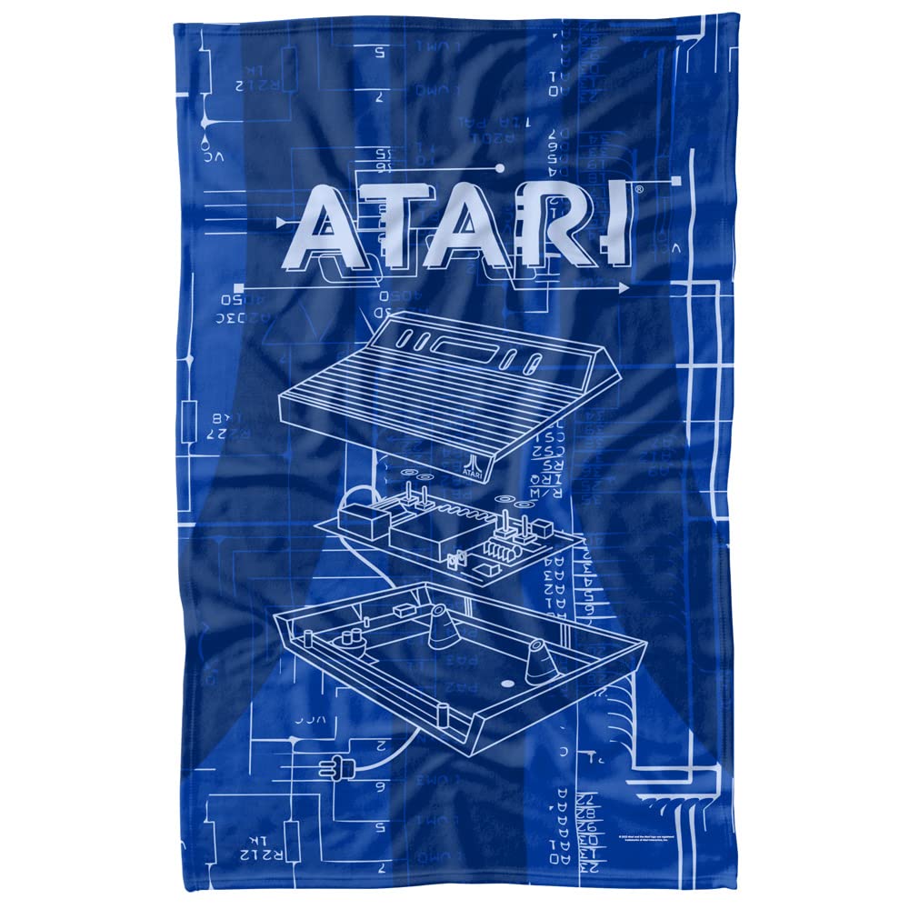 Atari Inside Out Fleece Blanket White 36X58