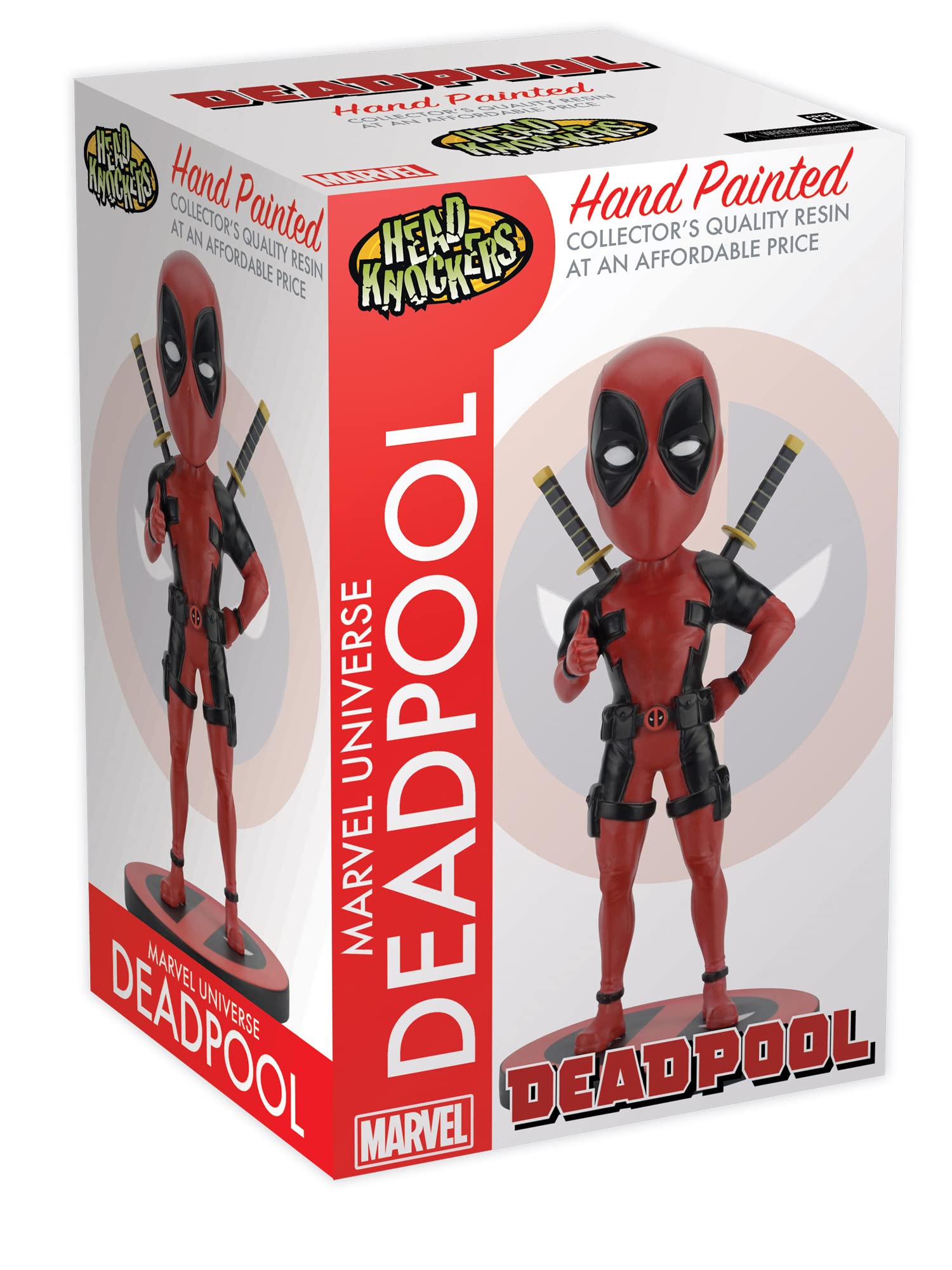 NECA Marvel Head Knocker Deadpool Classic Toy Multi-colored, 8 inches