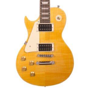 sawtooth heritage series left-handed flame maple top electric guitar, tuscan flame