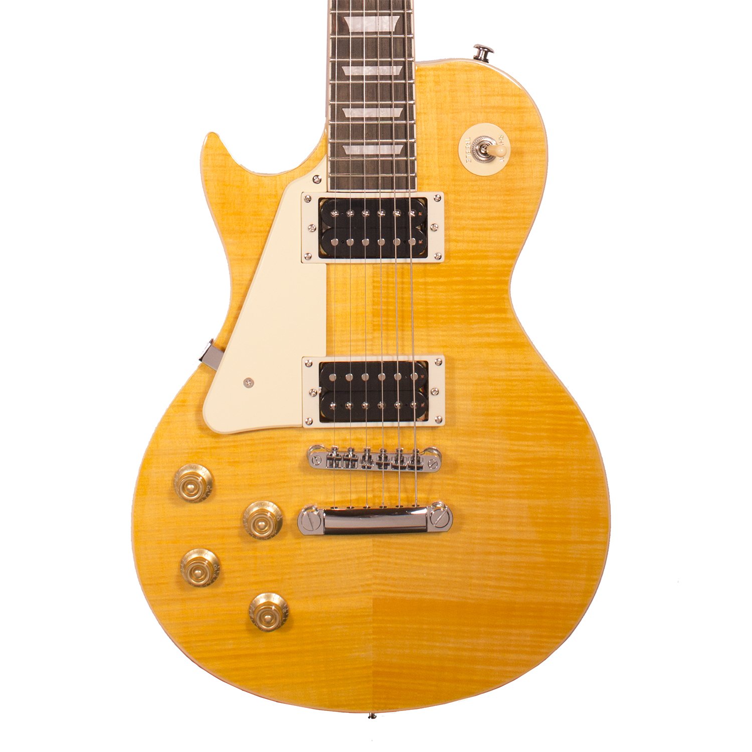 Sawtooth Heritage Series Left-Handed Flame Maple Top Electric Guitar, Tuscan Flame