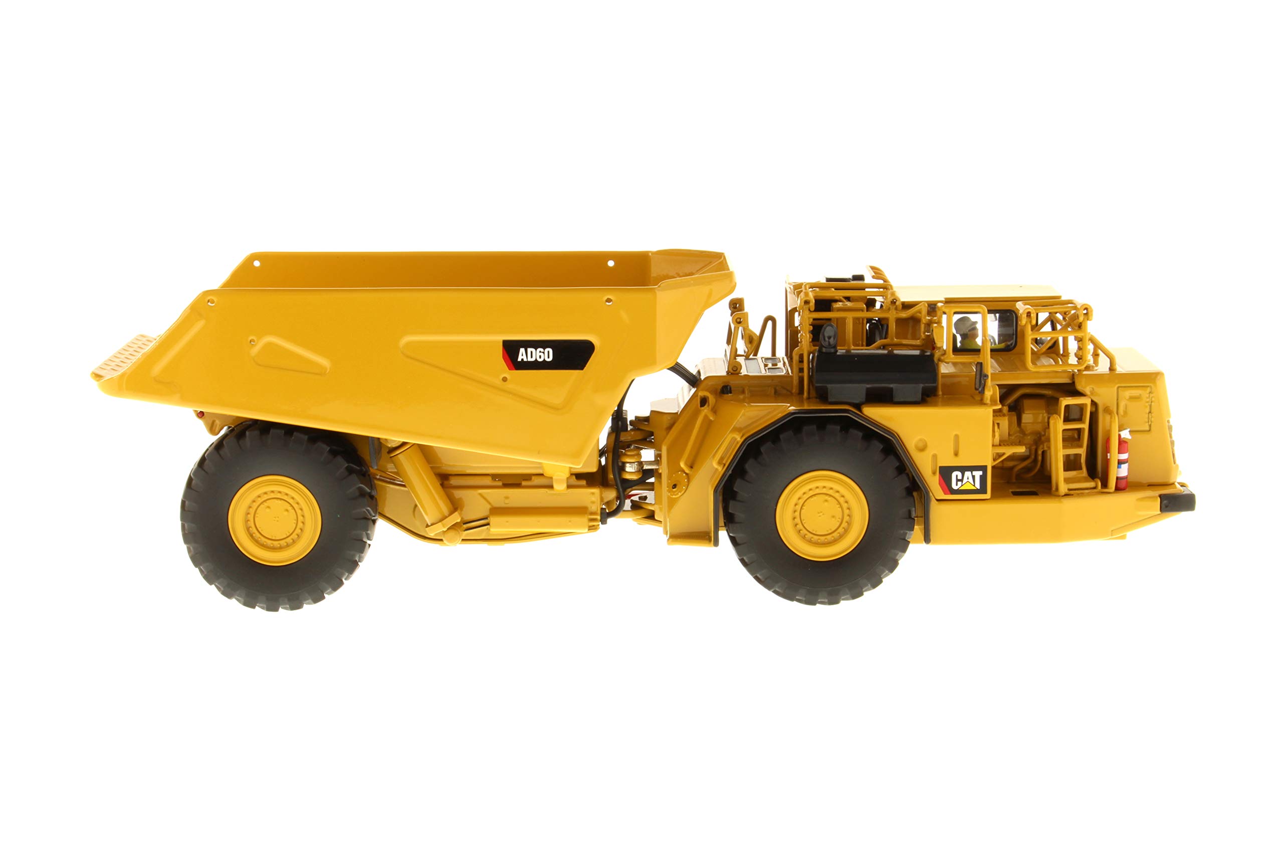 Diecast Masters 1:50 Caterpillar AD60 Articulated Underground Truck, with Working LED Lights and Removable Rock Load Included – High Line Series 85516