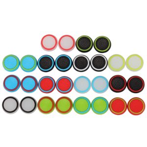 timorn 14 pairs/ 28 pieces silicone colorful cap thumb stick joystick grip protect cover for sony ps4 ps3 xbox 360 xbox one controller game accessory (14 pairs)