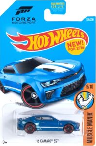 hot wheels 2016 muscle mania forza motorsport '16 camaro ss 129/250, blue