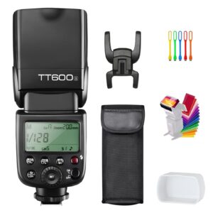 godox tt600s 2.4g wireless camera flash speedlite with diffuser, master slave off gn60 manual flash, support hss when paired off camera with godox x trigger system for sony cameras (tt600s for sony)