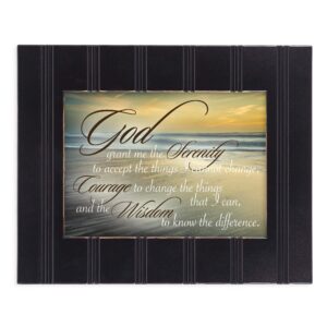 cottage garden serenity prayer ocean waves 8x10 black framed art wall plaque sign