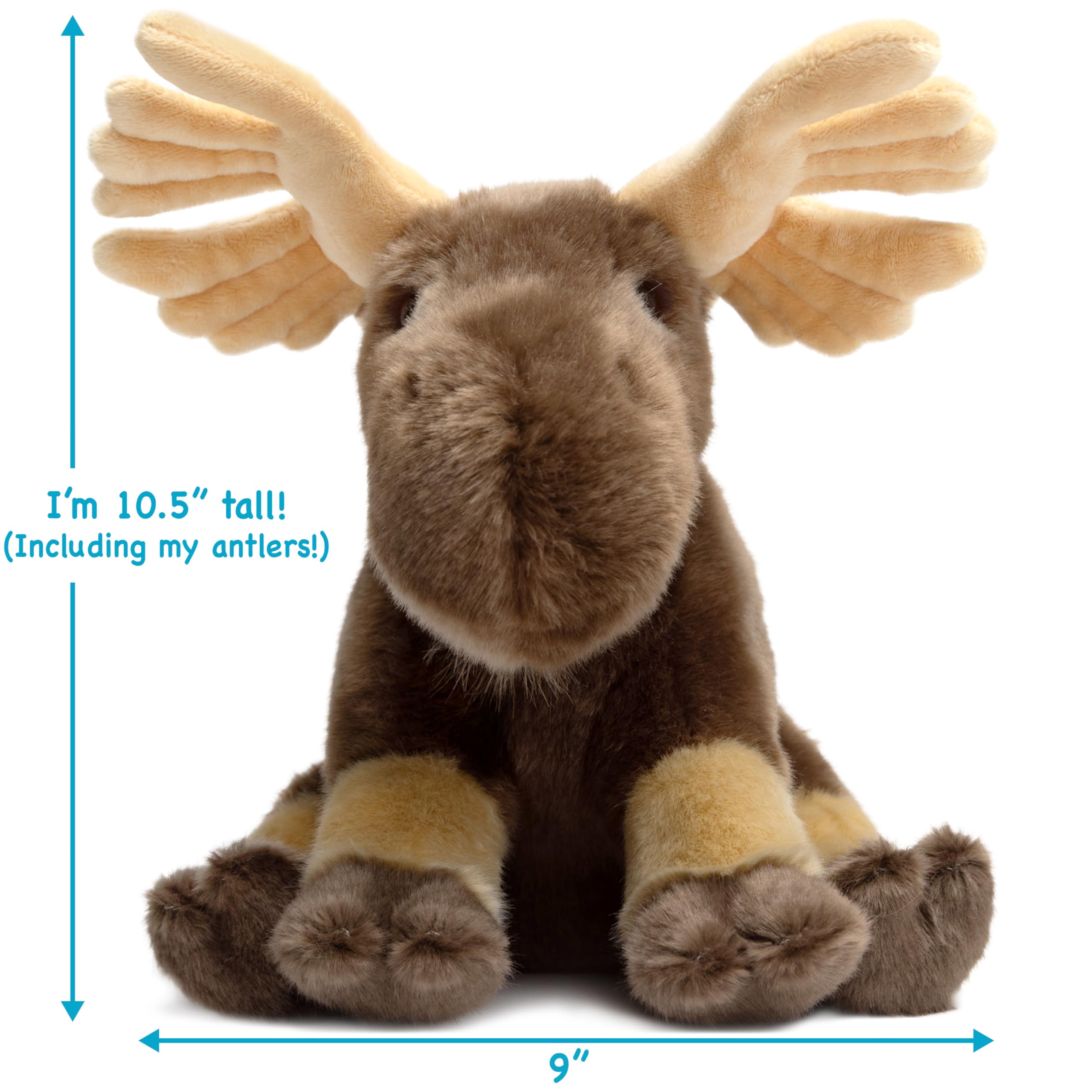 TigerHart Martin The Moose - 9 Inch Stuffed Animal Plush (Classic Edition)