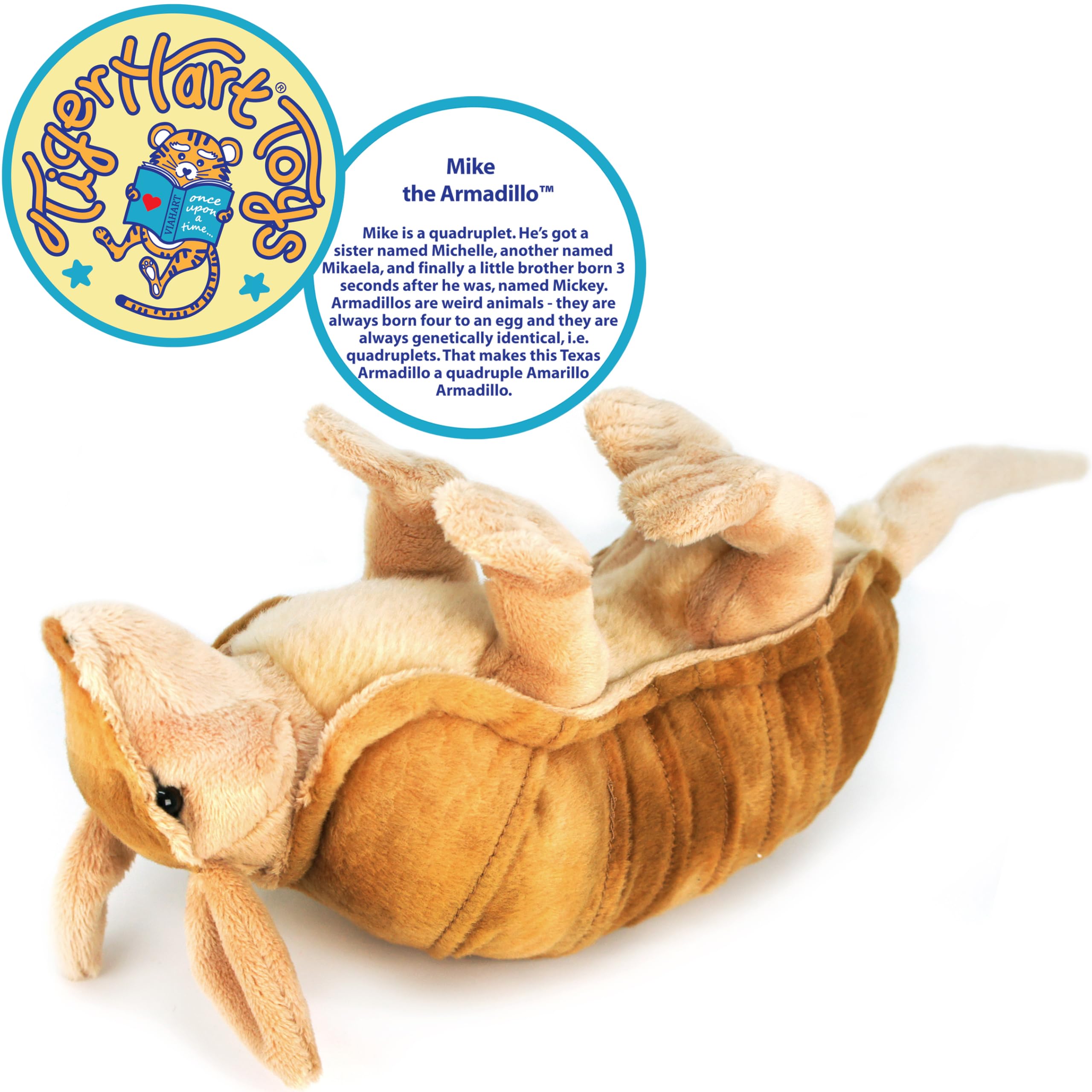 TigerHart Mike The Armadillo - 10 Inch (Tail Measurement not Included!) Stuffed Animal Plush