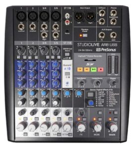 presonus studiolive ar8 usb 8-channel hybrid performance and recording mixer