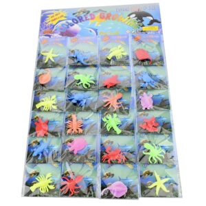 funlop 24 pack sensory jelly water growing sea life creatures animals, amazing, fun, educational, learning toy for children boys and girls (24 assorted sea creatures and colors)