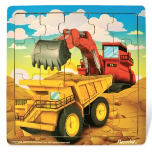 Puzzled Jigsaw - Dump Truck & Excavator