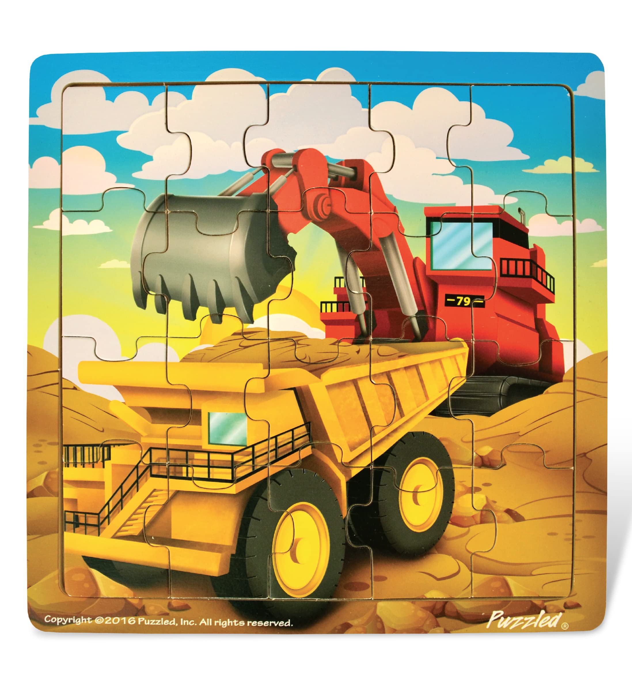 Puzzled Jigsaw - Dump Truck & Excavator