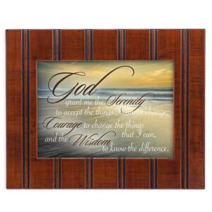 serenity prayer ocean waves 8x10 woodgrain framed art wall plaque sign