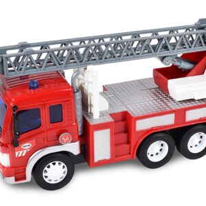 Sunny Days Entertainment Maxx Action Mini Rescue Vehicle Toy Fire Truck with Extention Ladder and Push Button Lights and Sounds (Colors and Style Purchased May Vary)