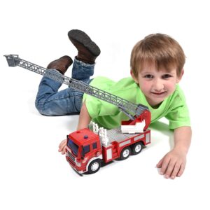 Sunny Days Entertainment Maxx Action Mini Rescue Vehicle Toy Fire Truck with Extention Ladder and Push Button Lights and Sounds (Colors and Style Purchased May Vary)