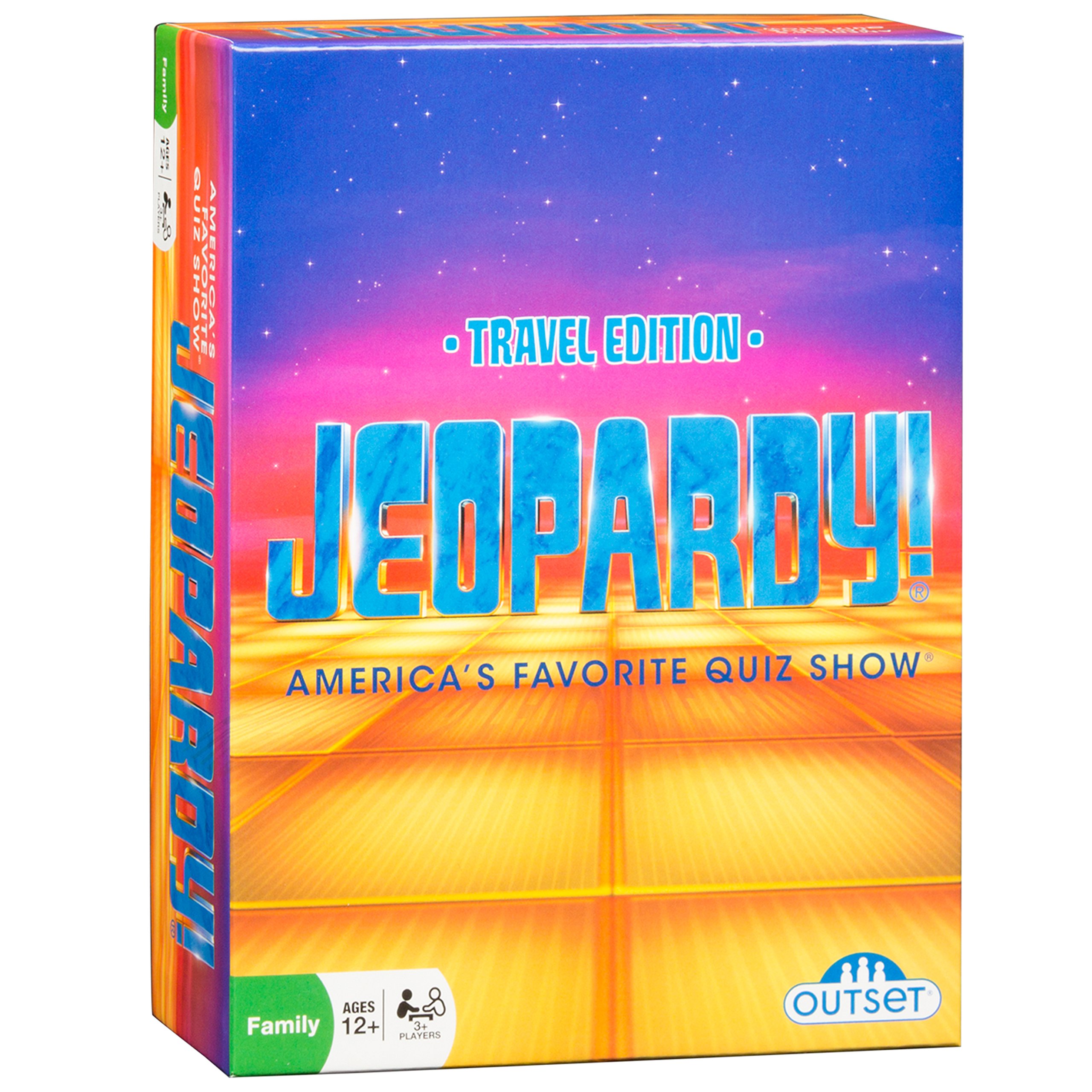 Outset Media Jeopardy The Card Game - Travel Quiz Game with 108 Answers and Questions - Ages 12+