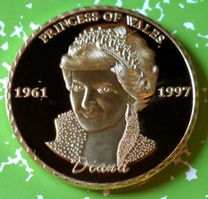 princess diana last rose of england gold plated challenge art coin