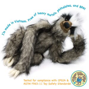 VIAHART Shlomo The Three-Toed Sloth - 18 Inch Super Realistic Large Stuffed Animal Plush Toy with Magnetic Paws - by Tiger Tale Toys