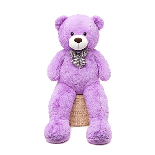 MorisMos Giant Teddy Bear Purple, Big Teddy Bear Stuffed Animals Plush for Girlfriend Kids Christmas Valentine's Day Birthday, 47 Inches