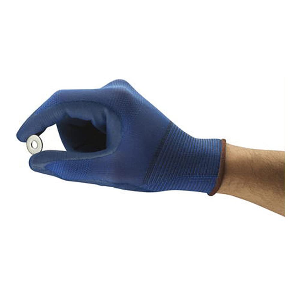 Ansell Healthcare 111717 Series 11-818 HyFlex Light Nitrile Duty FORTIX Foam Glove, Size 10, Blue (Pack of 144)